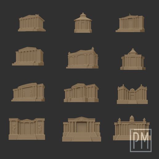 🌆 Saint Seiya - 12 Zodiac Temples STL Set (Scalable Diorama Model)・ STL ...