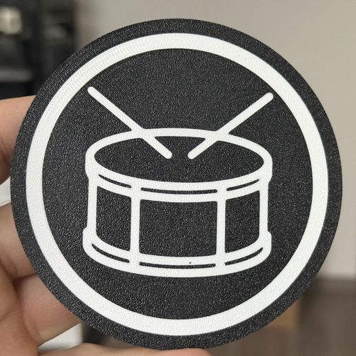 🥁 Drum coaster・ STL File for 3D printing・Cults