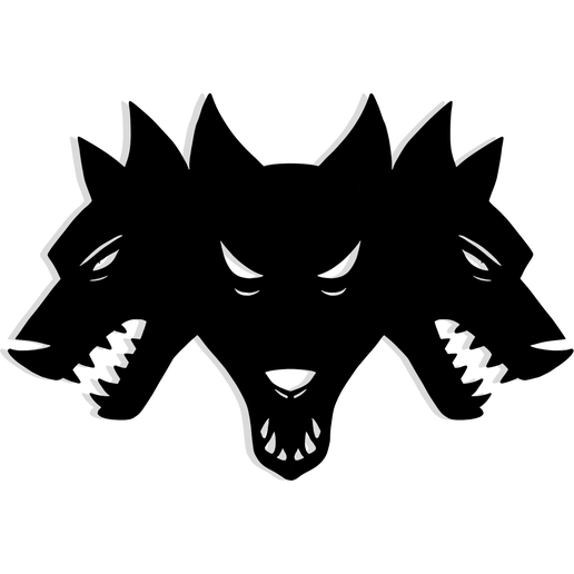 🎨 cerberus head with three symmetrical faces 2 - 2D/3D Wall Art STL+SVG ...