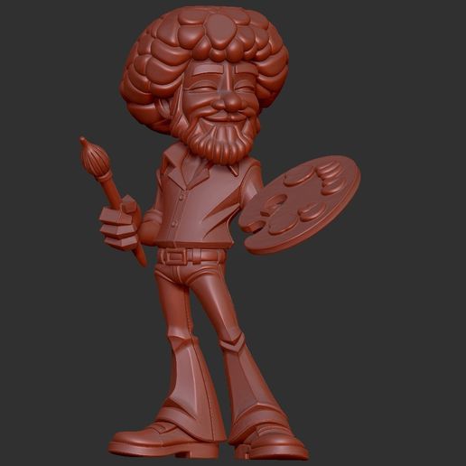 🎬 Bob Ross・ STL File for 3D printing・Cults