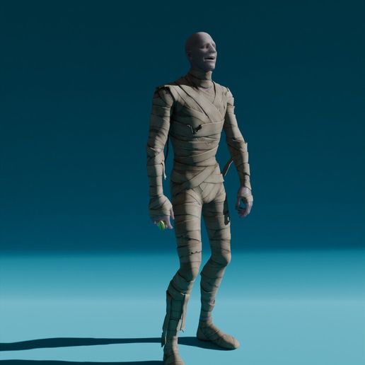 👻 The Mummy Low Poly・ STL File for 3D printing・Cults
