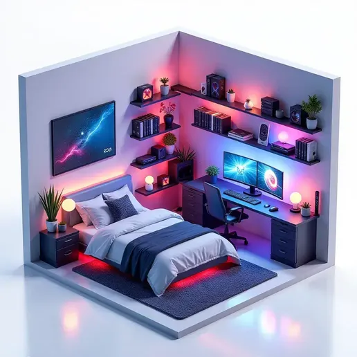STL file Level 99 player room 🎚️ ・Model to download and 3D print・Cults
