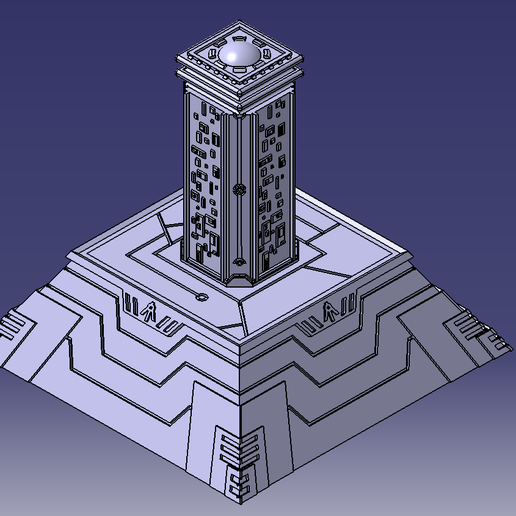⚔ Pillar Base Necron・Free 3D File for 3D printing・Cults