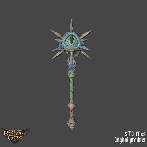 🩸 Fantasy Blood Of Lathander Legendary Mace Baldurs Gate 3・ 3D File for ...