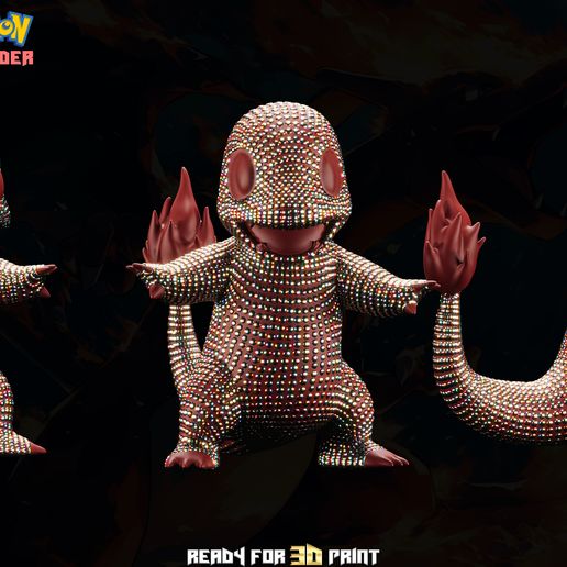 🐉 Charmander - Pokemon - Luxury Diamond Edition - Nuskulart Decor・Free ...