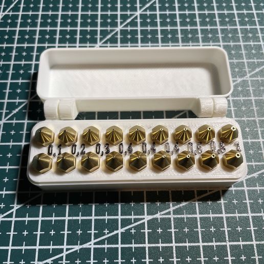 STL file Organizer case for 3D printer nozzles 🖨️ ・3D printing template ...