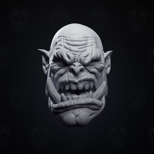 👹 orc custom head・ STL File for 3D printing・Cults