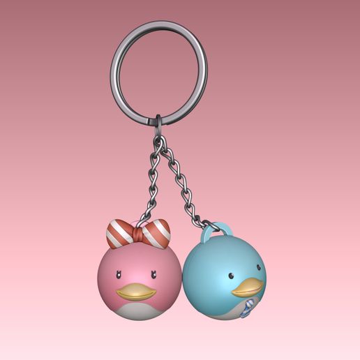 🔑 Cute Key ring Penguins Twilight Out of Focus /Tasogare Out Focus・ STL ...