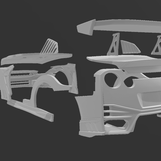 🔝 gtr r35 top secret 1/24・ STL File for 3D printing・Cults