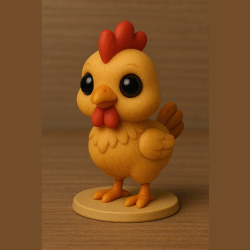 🐉 Pollo figura estilo chibi・ STL File for 3D printing・Cults