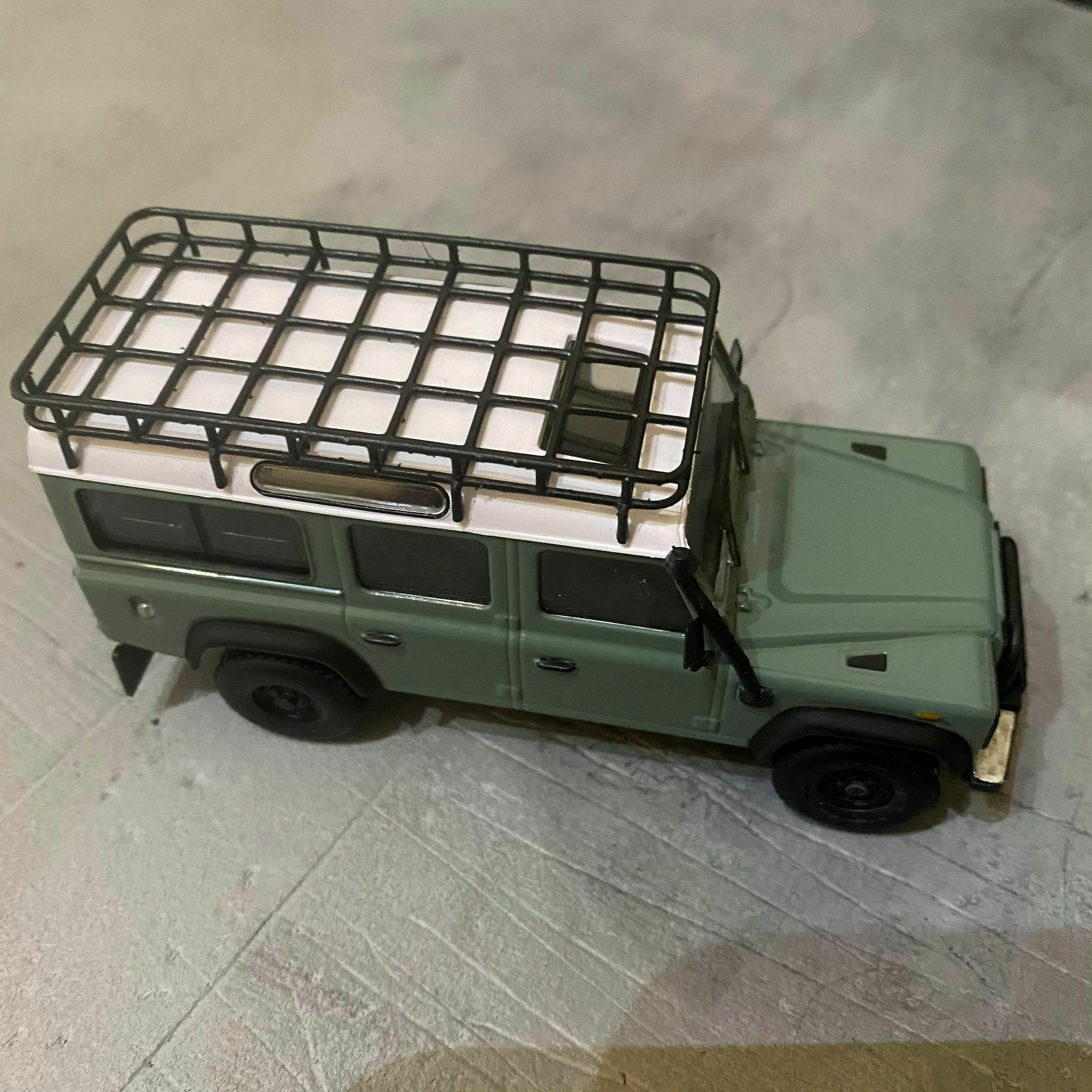 Descargar archivo STL MAQUETA 1/43 LAND ROVER DEFENDER 110 BACA Y ESCALERA • Modelo imprimible ...