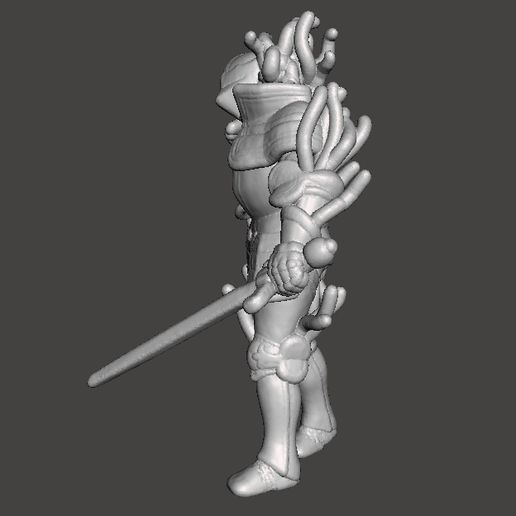 STL file RE4 ARMOR KNIGHT PLAGA MINIATURE MODEL FOR HORROR OR FANTASY ...