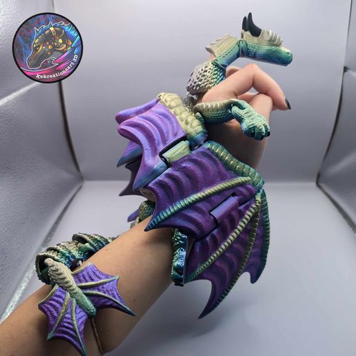 🐉 Flexi Dragon Finger Arm Puppet・ STL File for 3D printing・Cults
