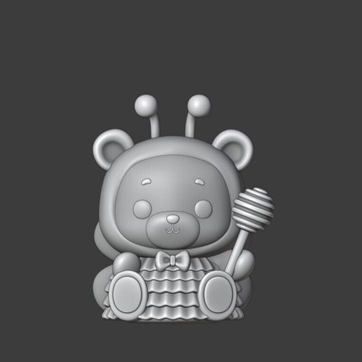 🐝 Bee bear・ STL File for 3D printing・Cults