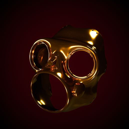 🎭 Sid Wilson Golden Gas mask, Slipknot DJ・ OBJ File for 3D printing・Cults