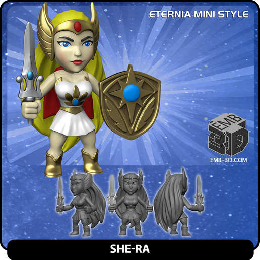 STL file She-Ra - Eternia Mini Style (EMS) 👽 ・3D printable model to ...