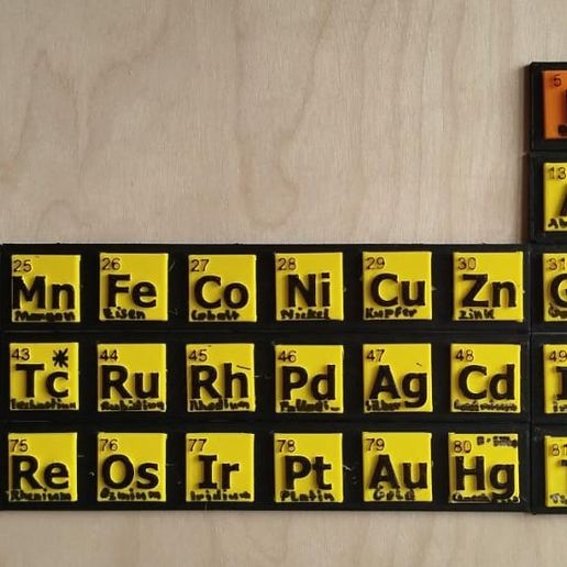 3D printing Periodic Table Tiles・made with Prusa Slicer・Cults