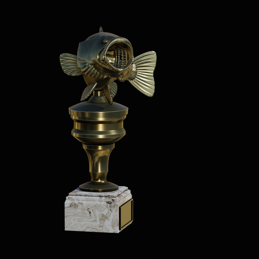 🐠 fish Largemouth Bass / Micropterus salmoides trophy cup for 3d ...