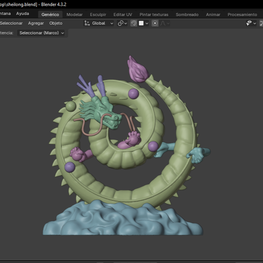 🐉 shen long dragon ball z・ STL File for 3D printing・Cults