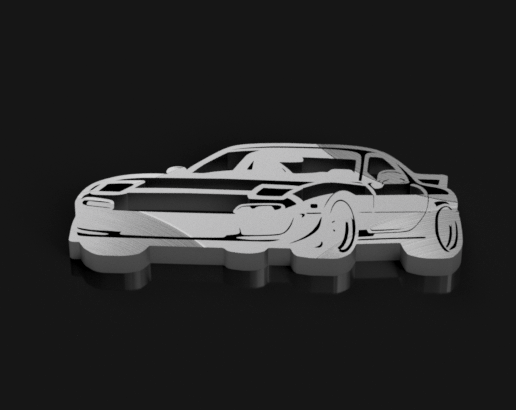 Archivo STL MAZDA RX7 WALL ART 2D v3 🚗 ・Modelo para descargar e ...