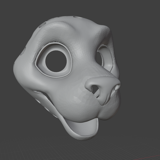 3D file Big Cat STL Fursuit Head Base 🐱 ・3D print model to download・Cults