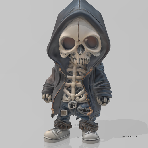 💀 Skeleton with hoodie a3・ STL File for 3D printing・Cults
