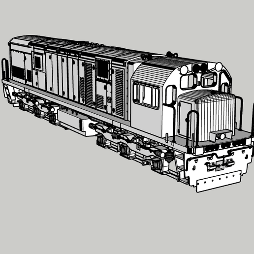 🚂 Locomotive GE U18 HO Scale・ STL File for 3D printing・Cults