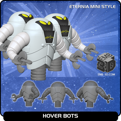 👽 Hover Bots - Eternia Mini Style (EMS)・ STL File for 3D printing・Cults