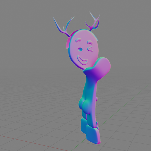 STL file Gingerbread Man - Posing Christmas Cookie with Reindeer ...