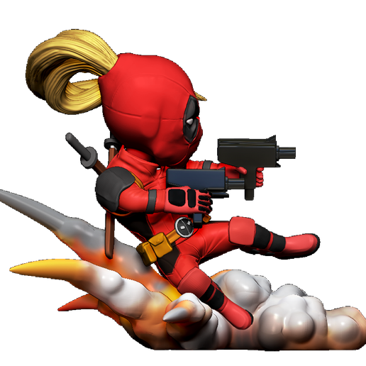 STL file Chibi Lady Deadpool 🦸 ・3D printable model to download・Cults