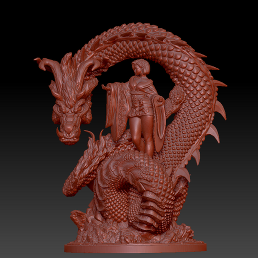STL file dragon girl art 🐉 ・3D print design to download・Cults