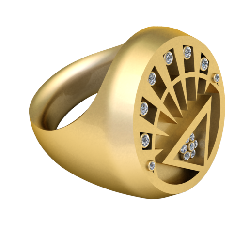 🔺 TRIANGLE COIN RING 3D PRINTABLMODEL・ STL File for 3D printing・Cults