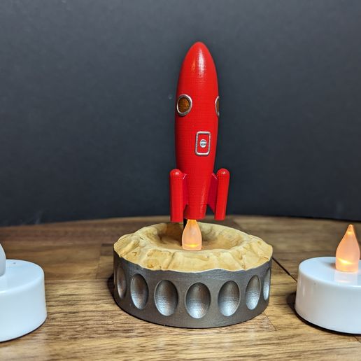 ⚡ Blast Off! The electric tea light rocket・Free STL File for 3D ...