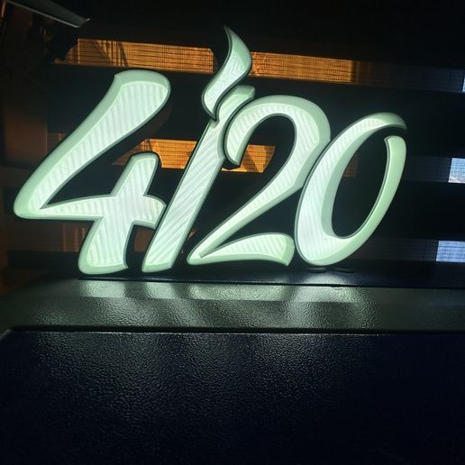 Archivo 3D 4/20 Led Sign - 3D Printable Sign 💡 ・Plan de impresora 3D ...
