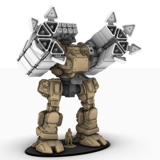 🧨 Project Arcus Longus-28mm Dieselpunk Missile Artillery Mech・ 3D File ...