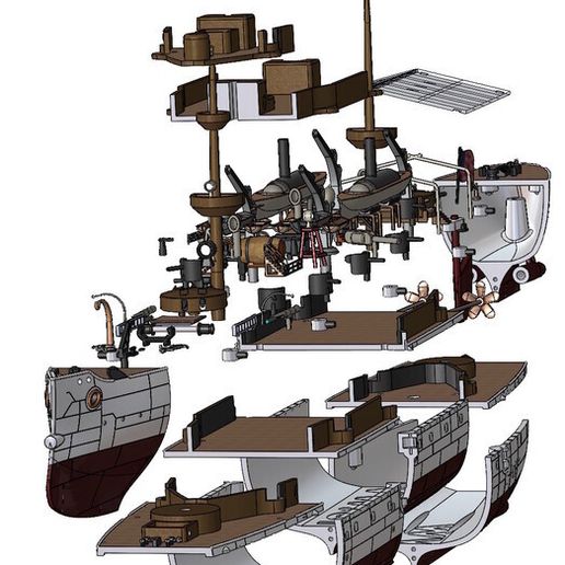 🎲 USS Olympia (C-6): Epic Naval Legend・Free STL File for 3D printing・Cults