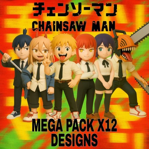 🪚 Chainsaw man Collection mega pack x 12 designs・ STL File for 3D ...
