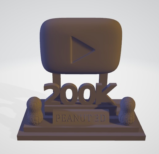🏆 Peanut3D Trophy 200K・Fichier 3D Gratuit pour ・Cults