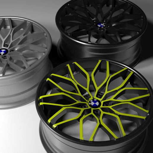 🗝️ BMW M Performance Rim & Keychain・ STL File for ・Cults