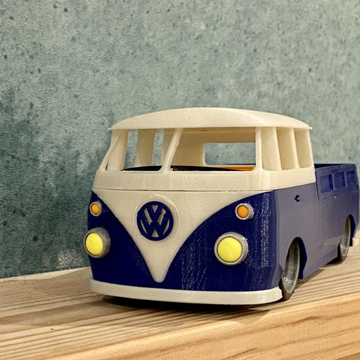 🚗 Volkswagen Combi - T1 Double Cab・ STL File for ・Cults