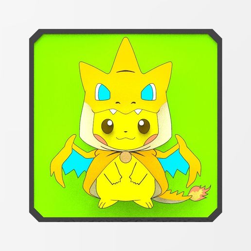 how to draw pikachu in charizard costume