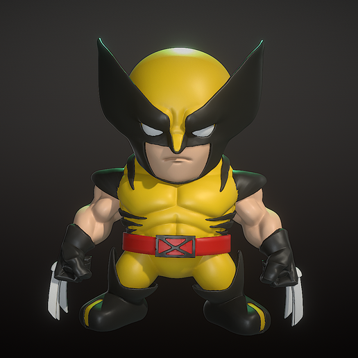 👾 Wolverine chibi 3d printable model・ STL File for 3D printing・Cults