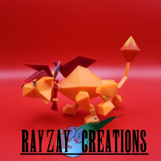 🦸 Red 13 from Final Fantasy VII low poly Action figure・ STL File for 3D ...