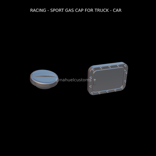 STL file RACING - SPORT GAS CAP FOR TRUCK - CAR 🧢 ・3D printable design ...