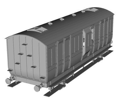 🛤️ Metropolitan Railway Passenger Brake Coach 1/120 scale・ 3D File for ...