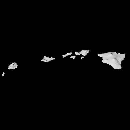 🇺🇸 USA State of Hawaii Mapa Topográfico - Elevación del Terreno 3D ...