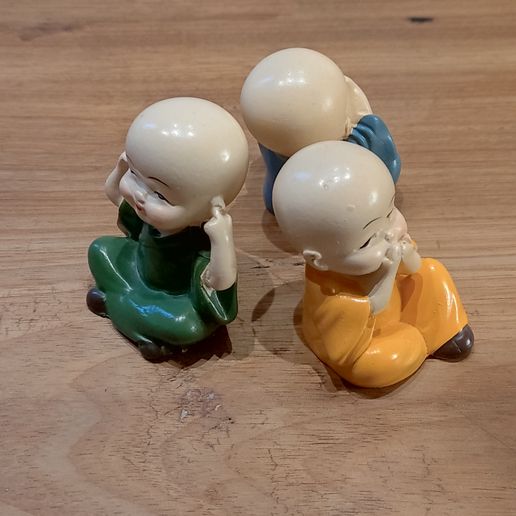 🎁 3 Cute Little Monks・ STL File for 3D printing・Cults