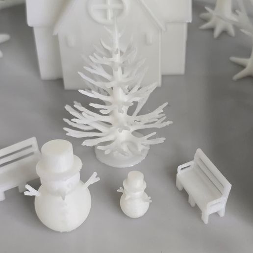 🎄 3D Printable Christmas Village Set・ STL File for 3D printing・Cults