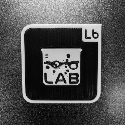 🥼 Bonelab "LAB" icon sign・Free STL File for 3D printing・Cults