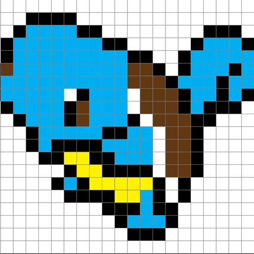 squirtle sprite grid